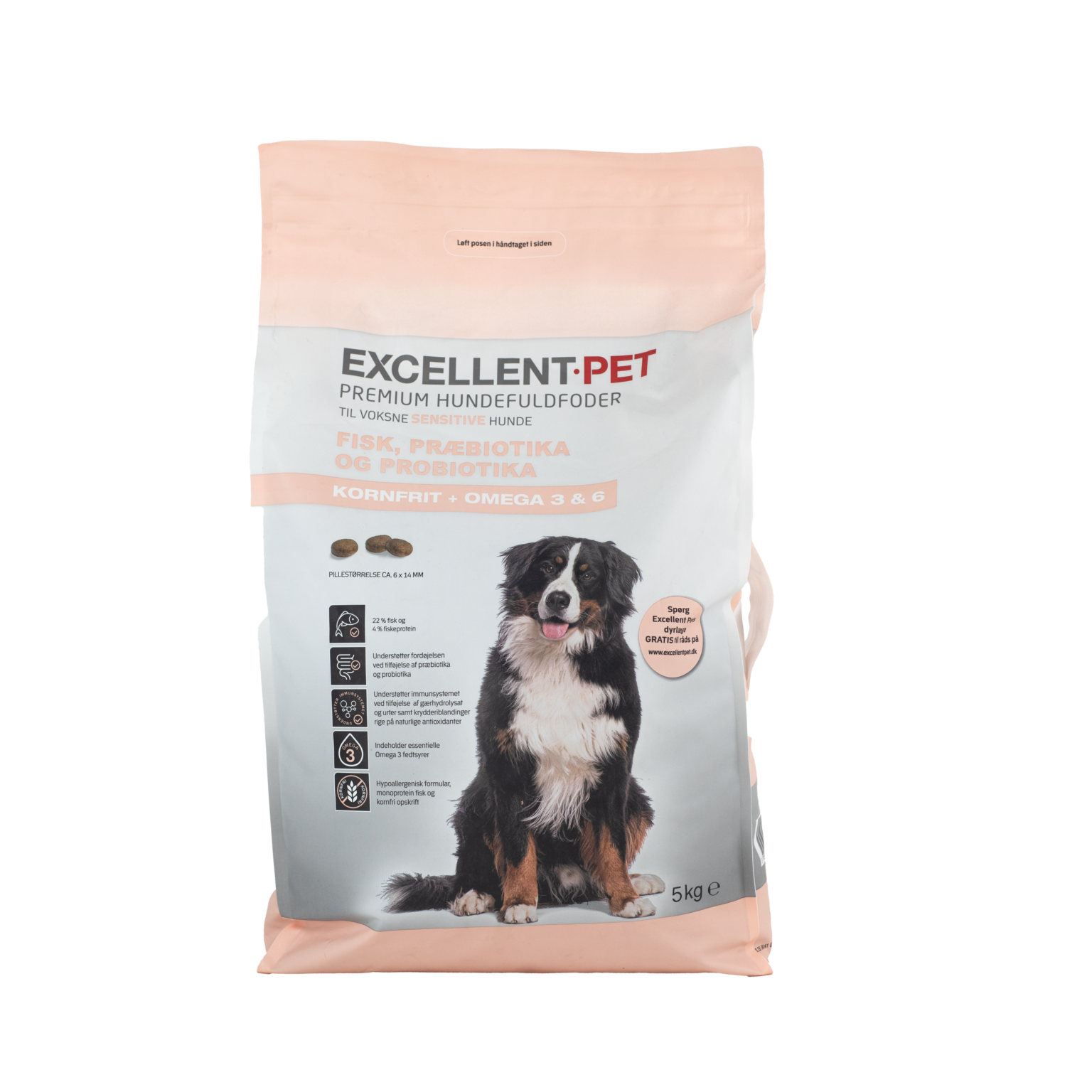 Excellent Pet 5 kg Komplet hundefoder til Sensitive hunde - excellentpet.dk