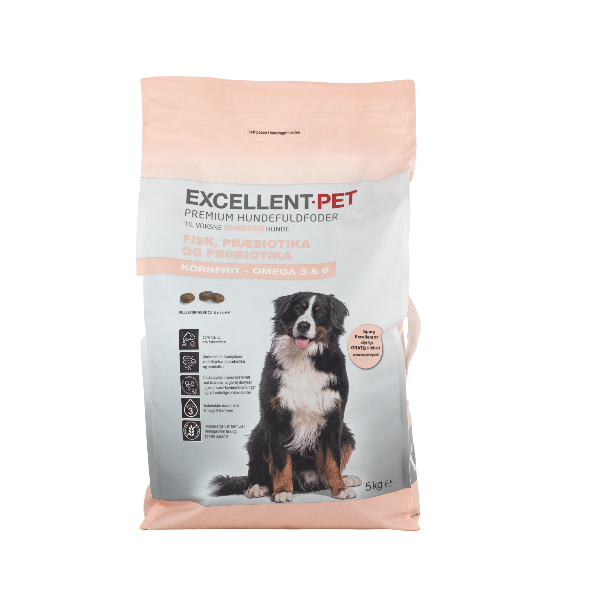 Excellent Pet 5 kg Komplet hundefoder til Sensitive hunde - excellentpet.dk